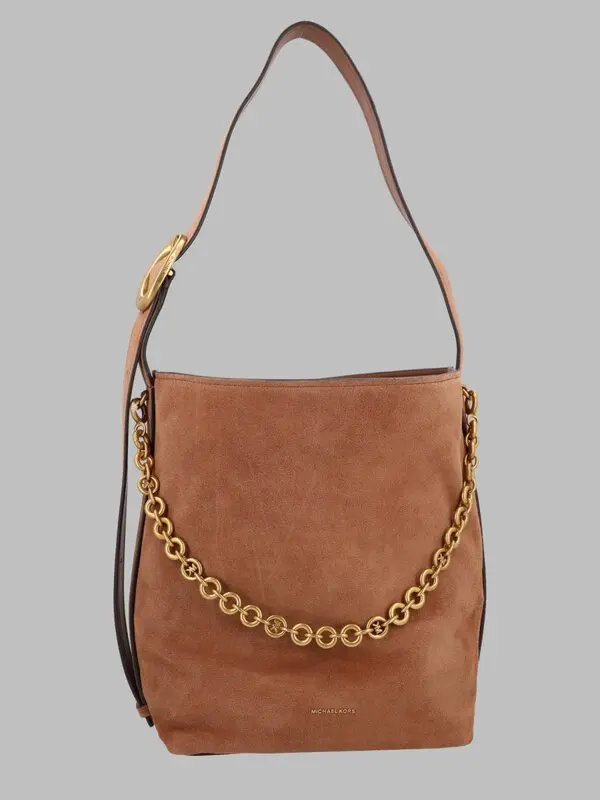 Michael Kors Suede Shoulder Bag - Buff