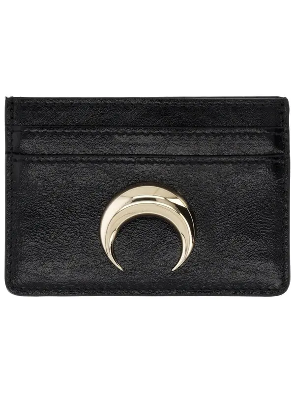 MARINE SERRE Moon Screenprint Leather Card Holder
