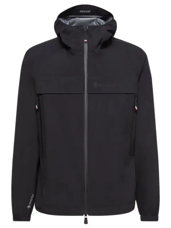 Moncler Hooded Water-resistant Jacket With Visor And Recco® Reflector - Black