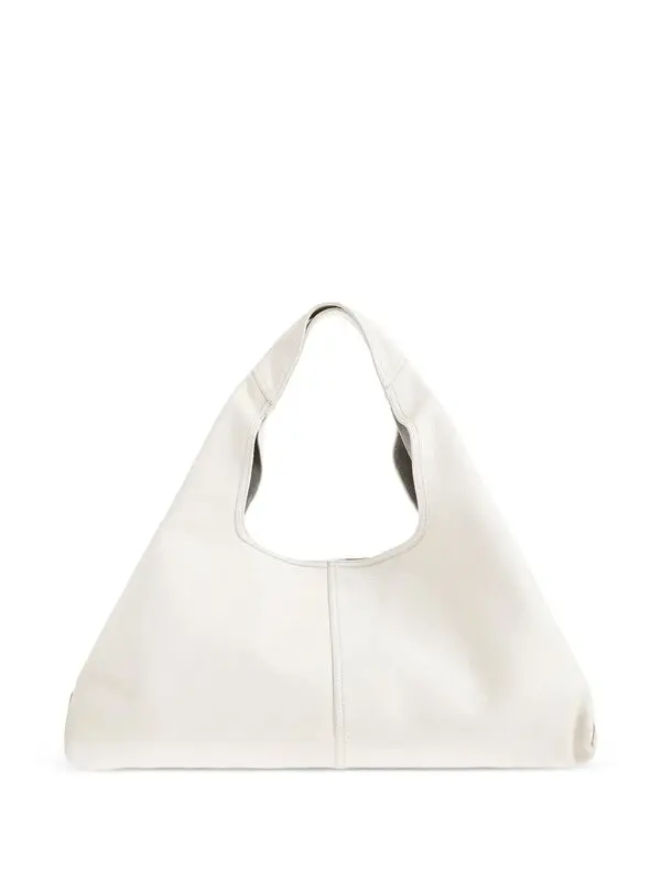 AMI Paris Etienne Shoulder Bag In Supple Leather - Blanccreme