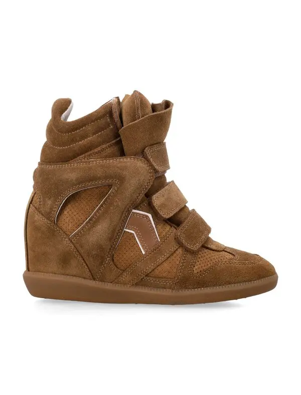 Isabel Marant Étoile Bekett Suede Wedge Sneakers - Brandy