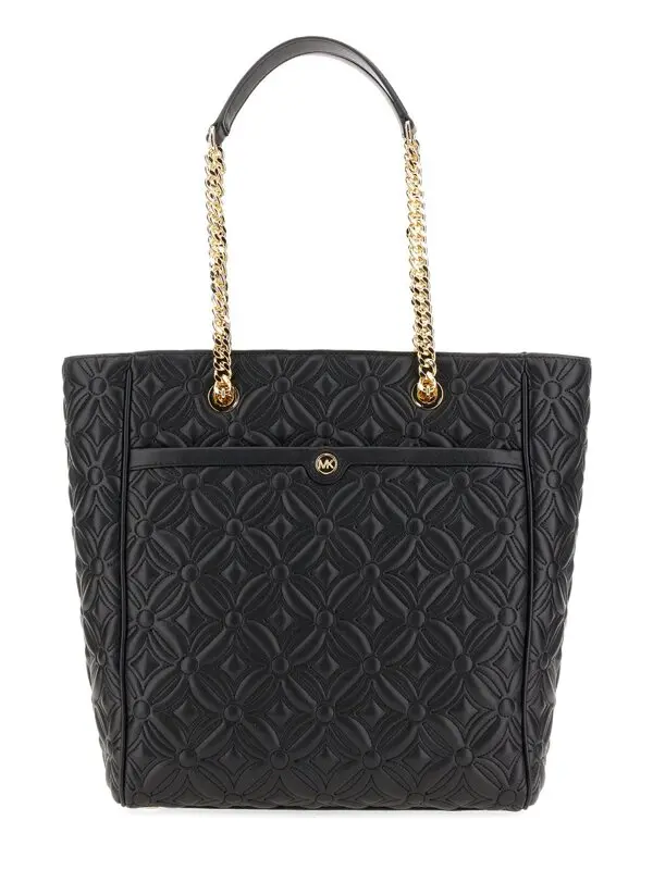 Michael Kors Quilted Tote With Chain Strap
