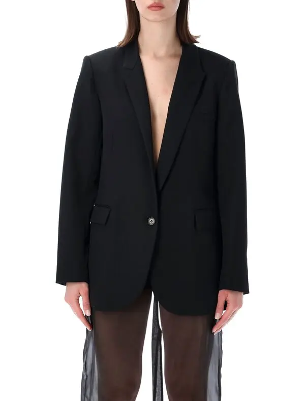 THE FRANKIE SHOP Structured Tailored Mini Blazer - Black