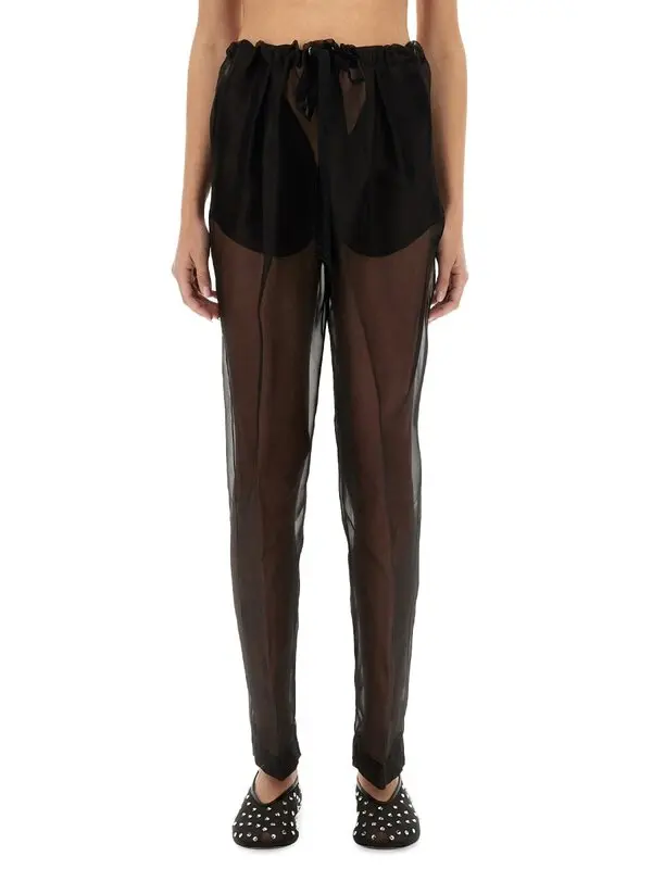 Khaite Trenton Organza Trousers - Black
