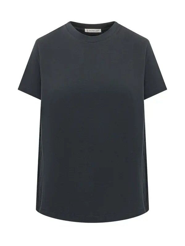 Moncler Giro Neck Cut T-shirt - Blu