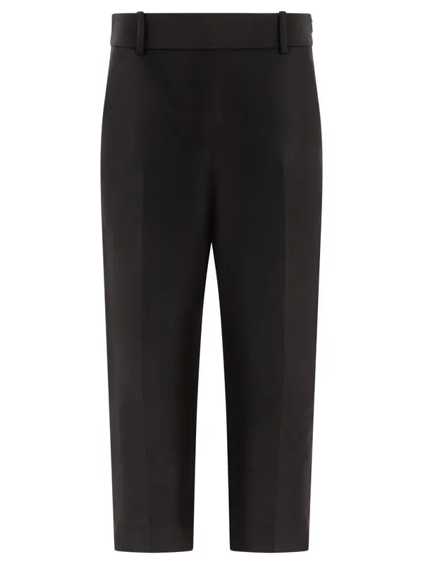 Khaite Cam Trousers Tailored Wool Silk Blend - Black