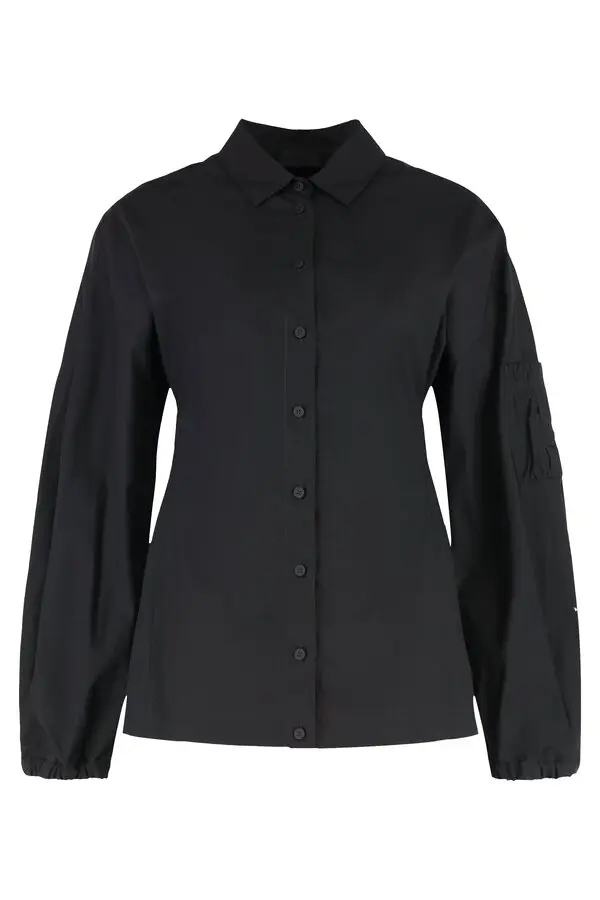 Moncler Logo Patch Cotton Jersey T-shirt - Black
