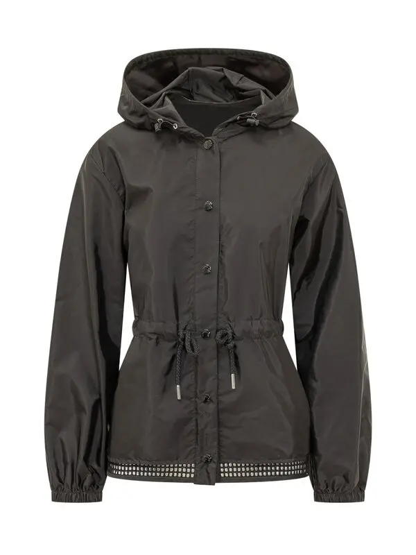 Moncler Lightweight Jacket With Adjustable Hood And Waist