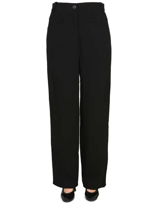 Khaite Preen Piqué Wide-leg Pants - Black