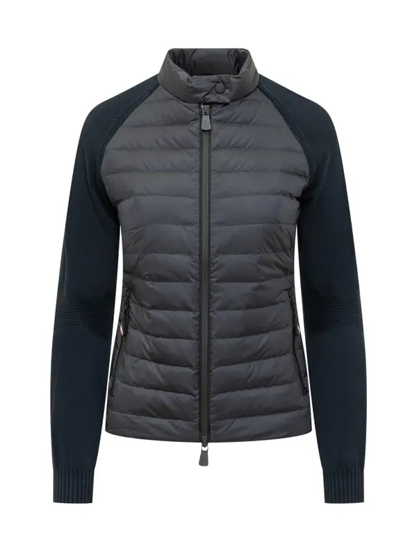 Moncler Quilted Zip Cardigan - Blu