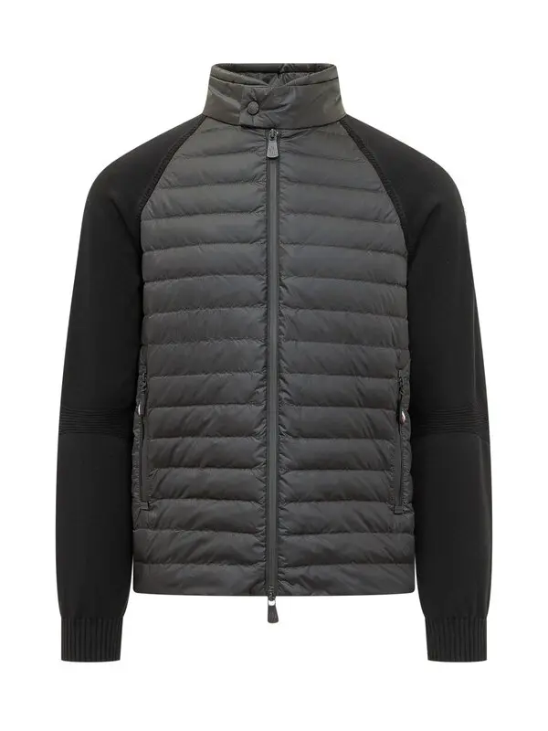 Moncler Quilted Zip Cardigan - Nero