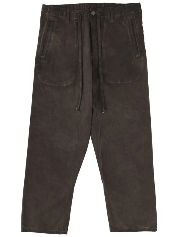 UMA WANG Overdyed Denim Drawstring Pants