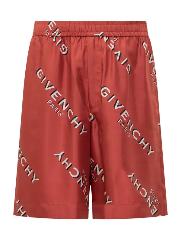 Givenchy Logo Shorts - Red