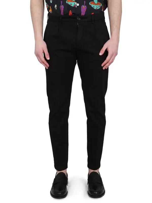 DEPARTMENT 5 Chino Pants For Button Closure, Belt Loops - Black
