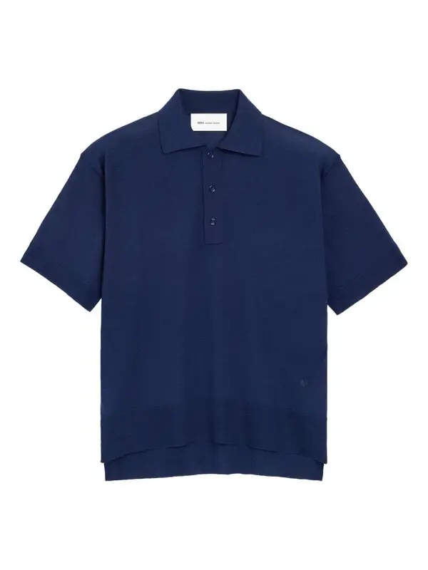 AMI Paris Classic Short Sleeve Polo Shirt - Navy