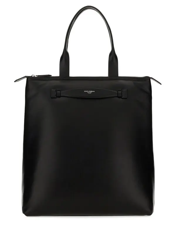 Dolce & Gabbana Shopper Bag In Lambskin - Black