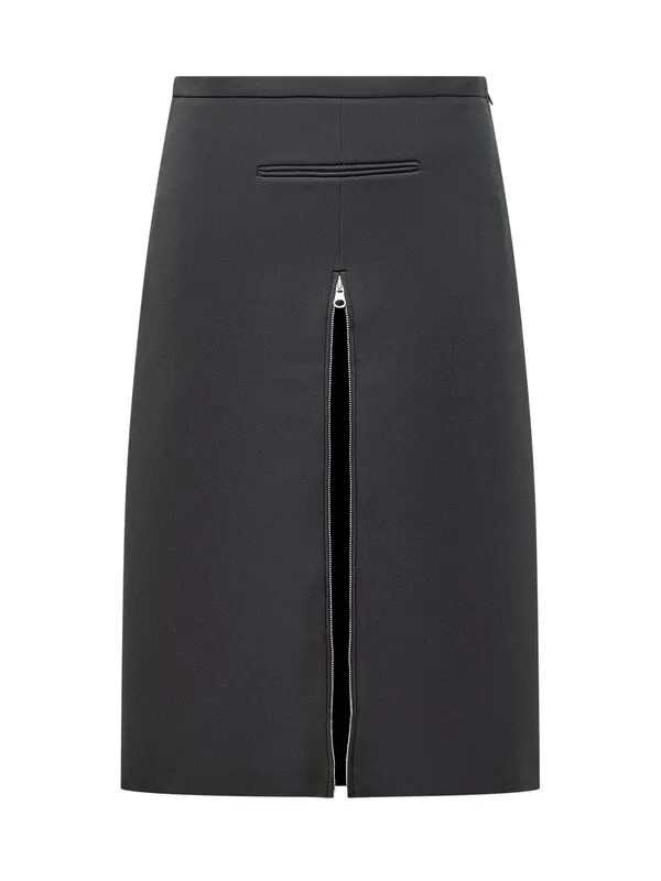 COURREGES Mini Skirt With Zip Detail - Black