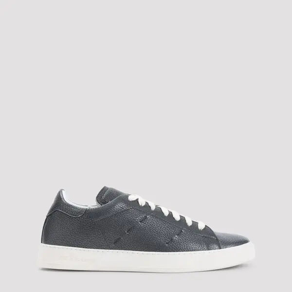 Kiton Premium Deer Leather Lace-up Sneakers - Grey