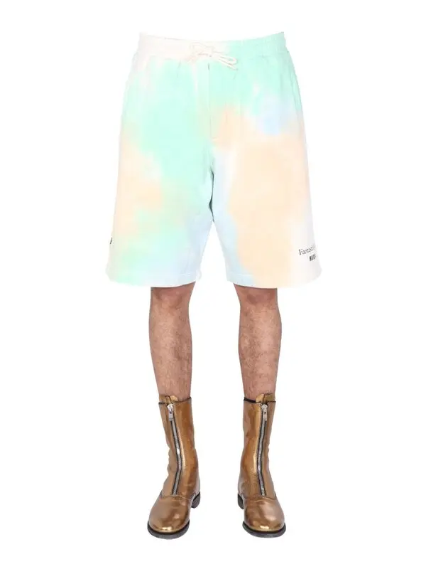 MSGM Tie-dye Pattern Bermuda Shorts - Multicolour