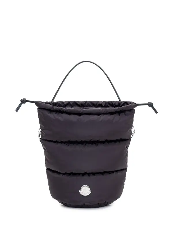 Moncler Padded Drawstring Bucket Bag - Nero
