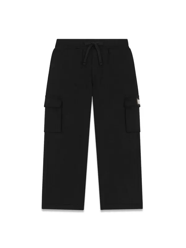 Dolce & Gabbana Printed Cotton Jogger Pants - Black