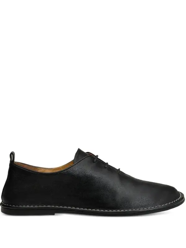 AMI Paris Leather Wholecut Lace-up Shoes - Black