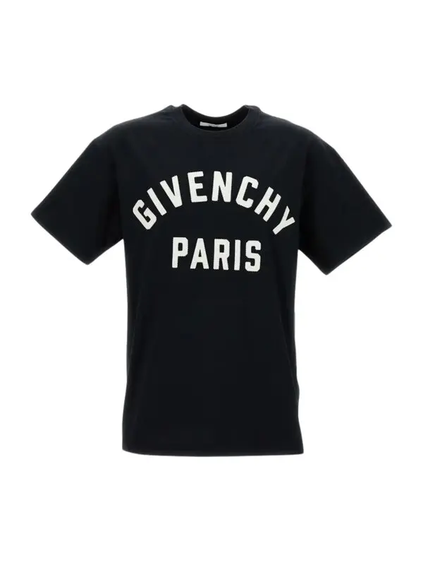 Givenchy Logo Print Straight Fit Cotton T-shirt - Nero