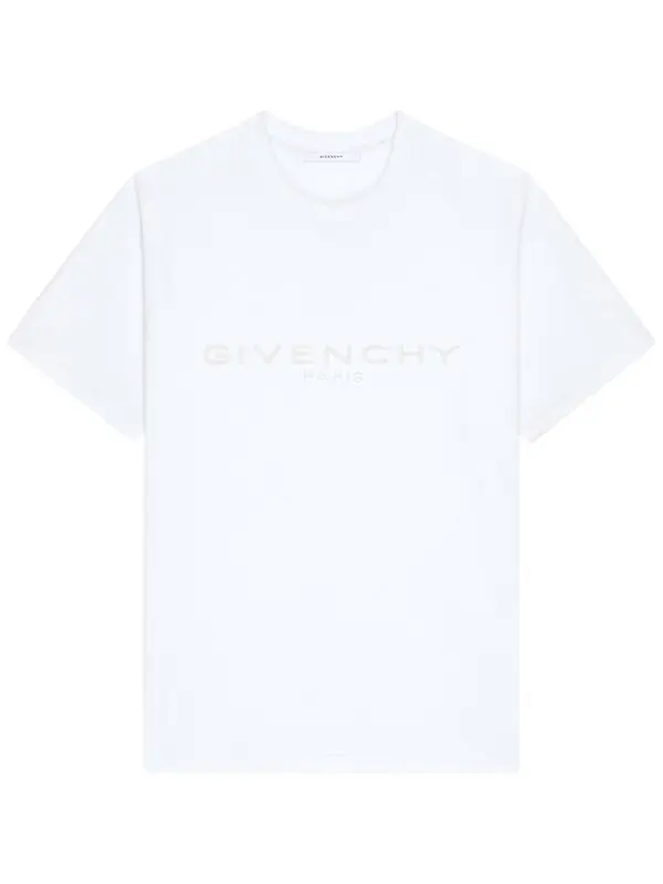 Givenchy T-shirt In Cotton And Silk With Paris Jacquard
