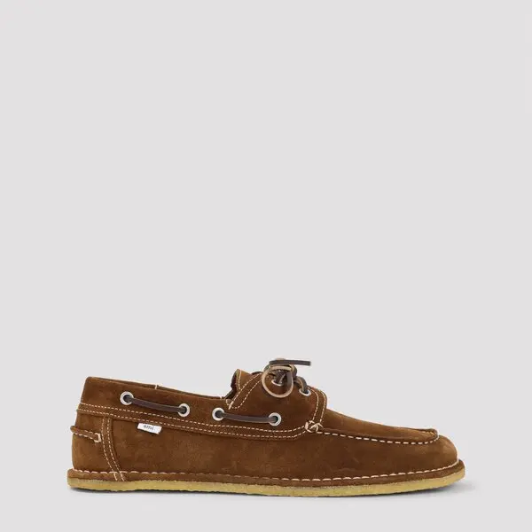 AMI Paris Cow Leather Boat Shoes