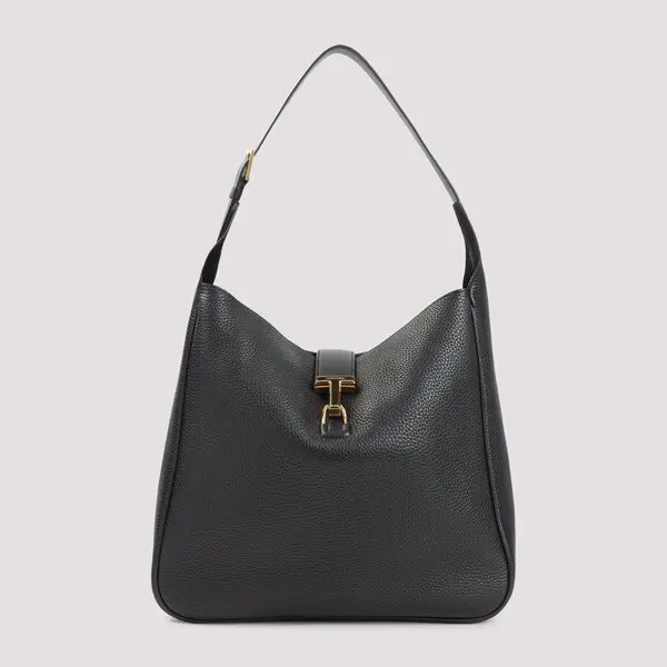 TOM FORD Leather Monarch Large Hobo - Black