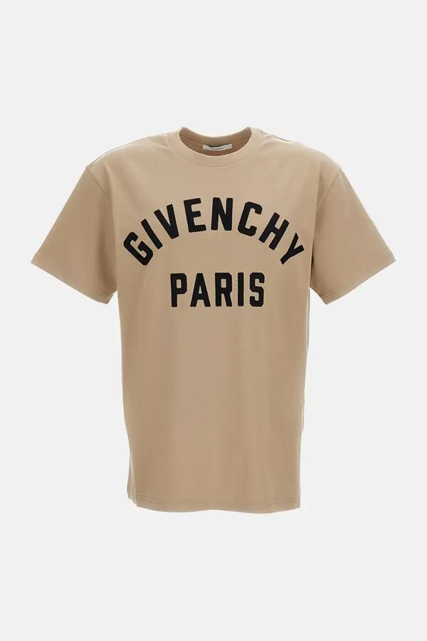Givenchy Gros Grain Embroidered Tee Size - Beige