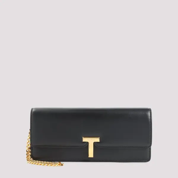 TOM FORD Wallis Clutch With Chain Strap - Black