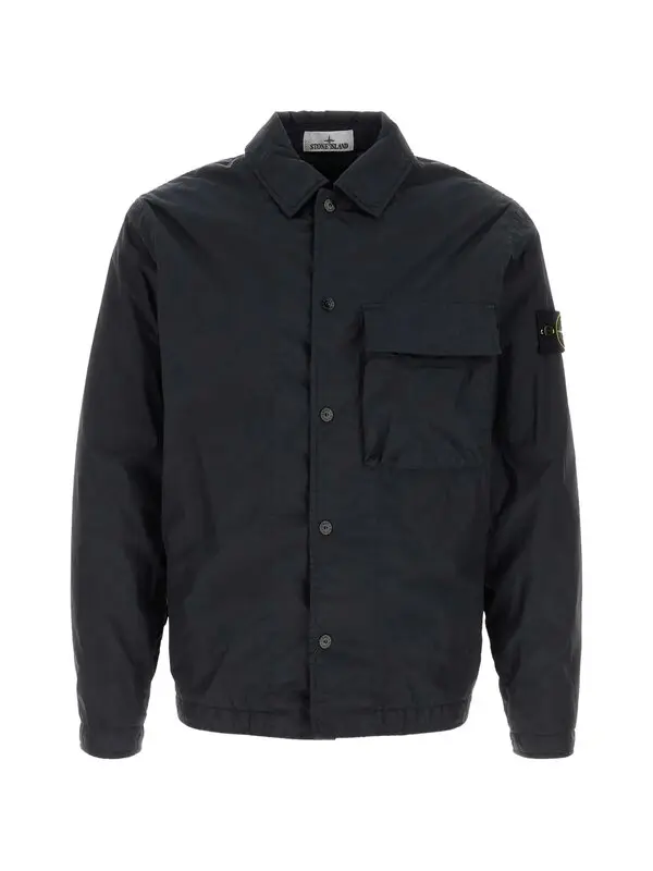 Stone Island Painted Nylon Overshirt Casual - Blue
