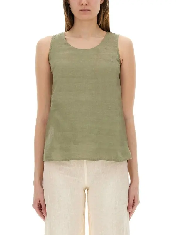 120% Lino Linen Top Size It