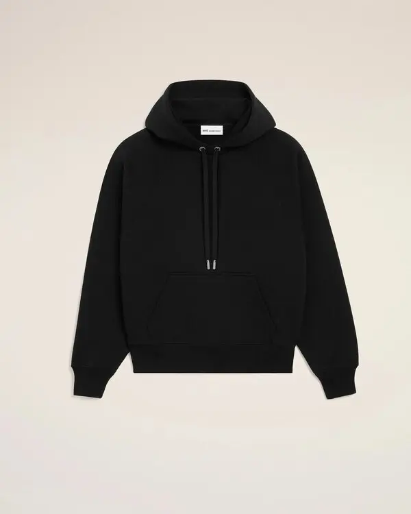 AMI Paris Mini Embossed Hoodie - Noir