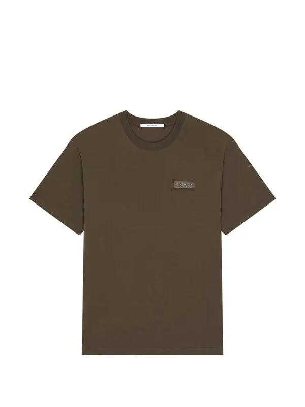 Givenchy Classic Gros Grain Detail Crew Neck T-shirt - Marrone
