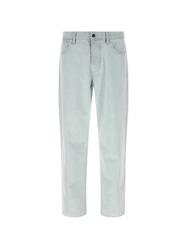 Stone Island Curved Pocket Jeans With Embroidered Detail - Clear Blue