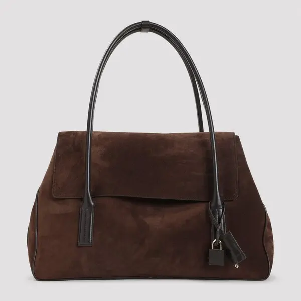 TOM FORD Suede Leather Eclipse Large Shoulder Bag