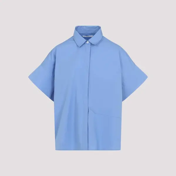 Co Short-sleeve Cotton Shirt - Blue