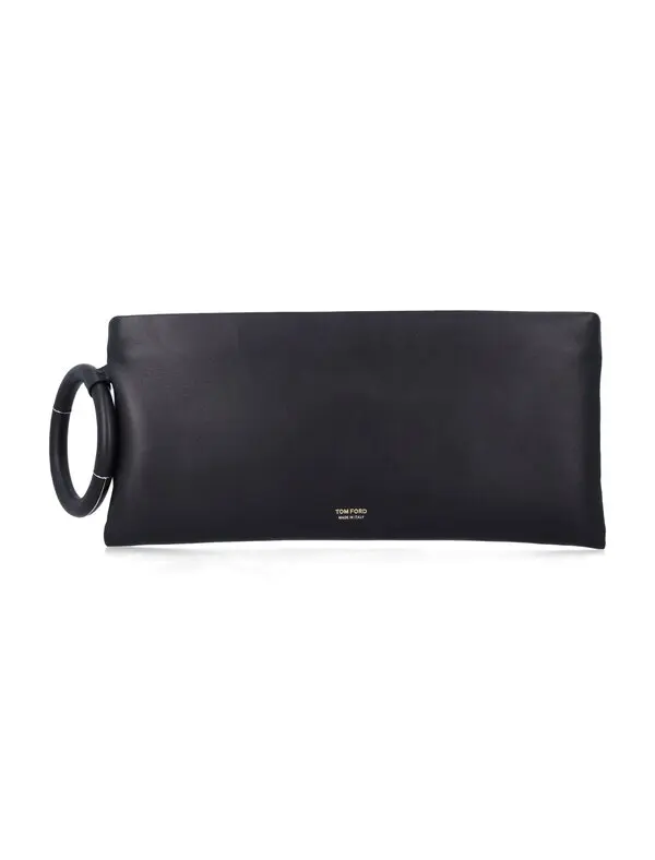 TOM FORD Nappa Leather Aura Clutch