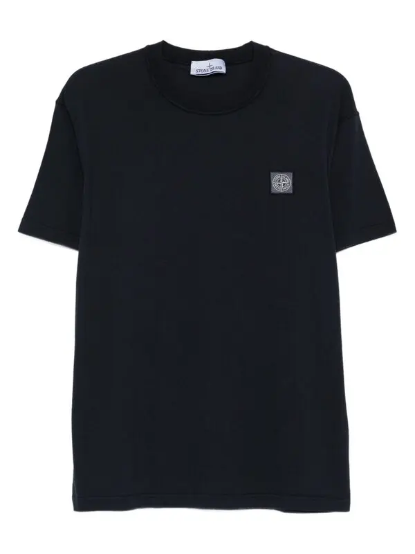 Stone Island Ribbed Neckline T-shirt Size - Blue