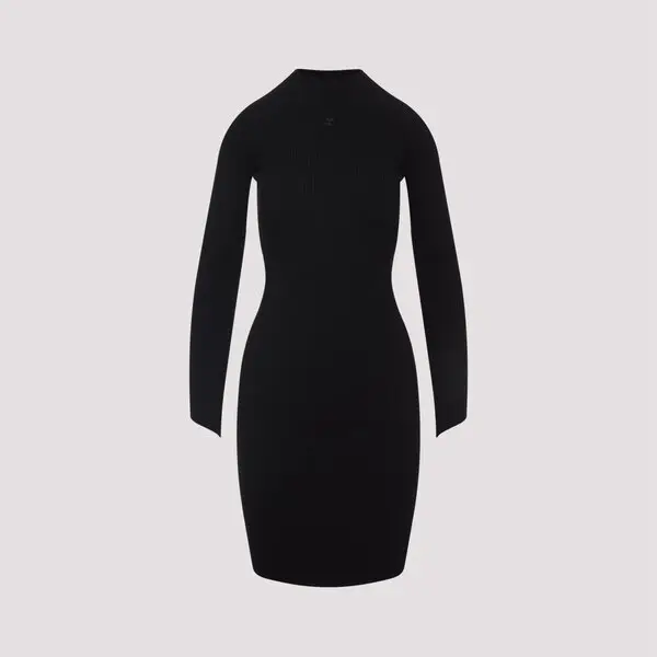 COURREGES Ribbed Knit Mini Dress