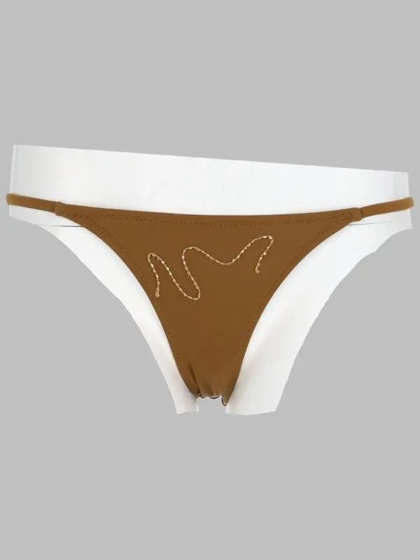 Paloma Wool Embroidered Thong Bikini Bottom