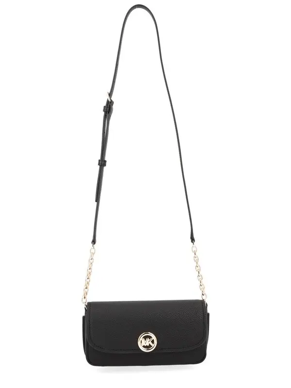 Michael Kors Pebbled Leather Crossbody Bag - Black