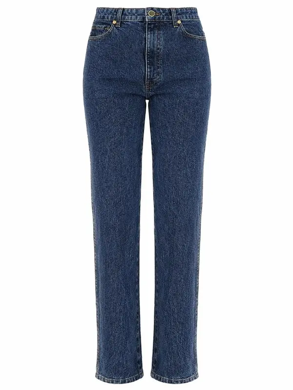 Khaite High-waisted Straight Leg Jeans - Denim