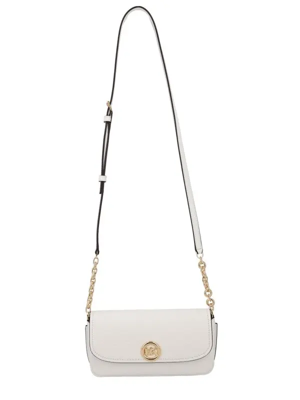 Michael Kors Leather Crossbody Mini Bag - White