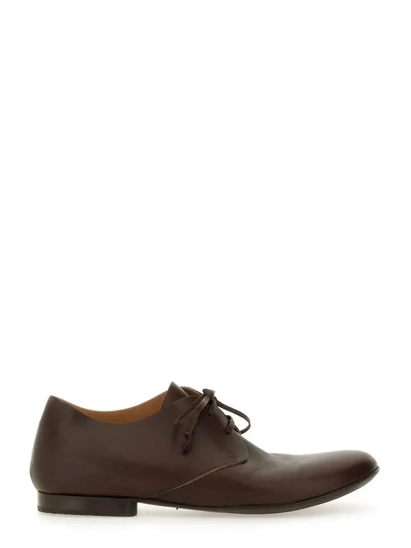 UMA WANG Derby Loafers With Tie Fastening - Brown