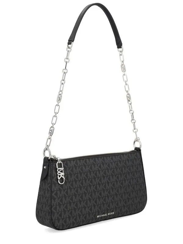 Michael Kors Colby Medium Empire Signature Logo Shoulder Bag - Black
