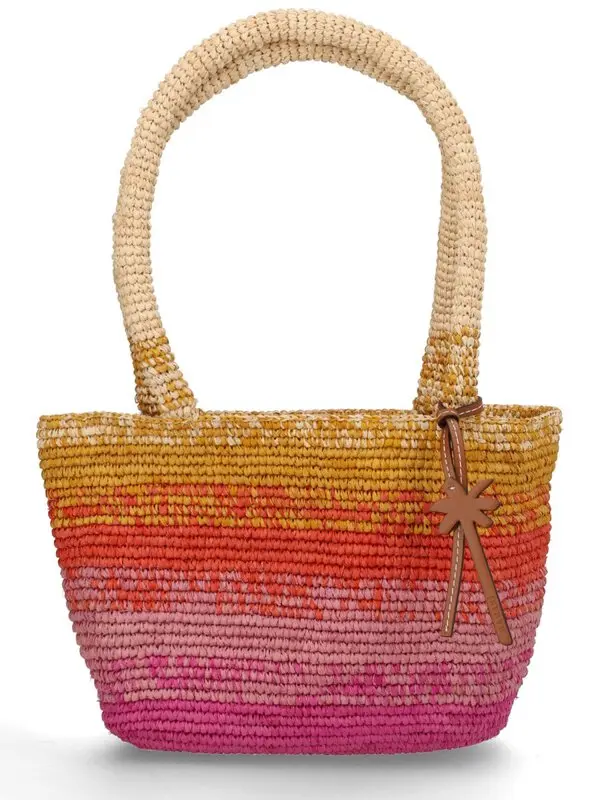 Manebí Medium Raffia Shoulder Bag - Multicolour