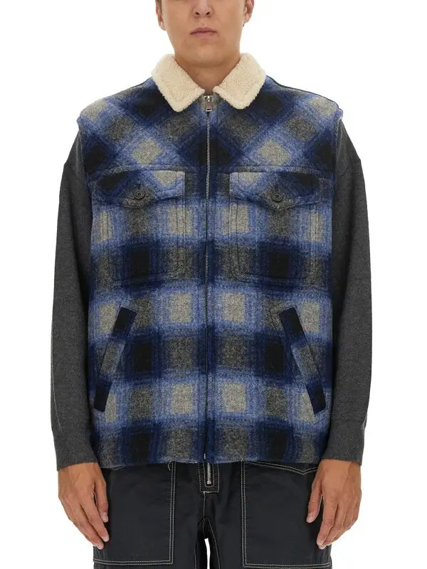 MARANT Checked Zip-up Gilet